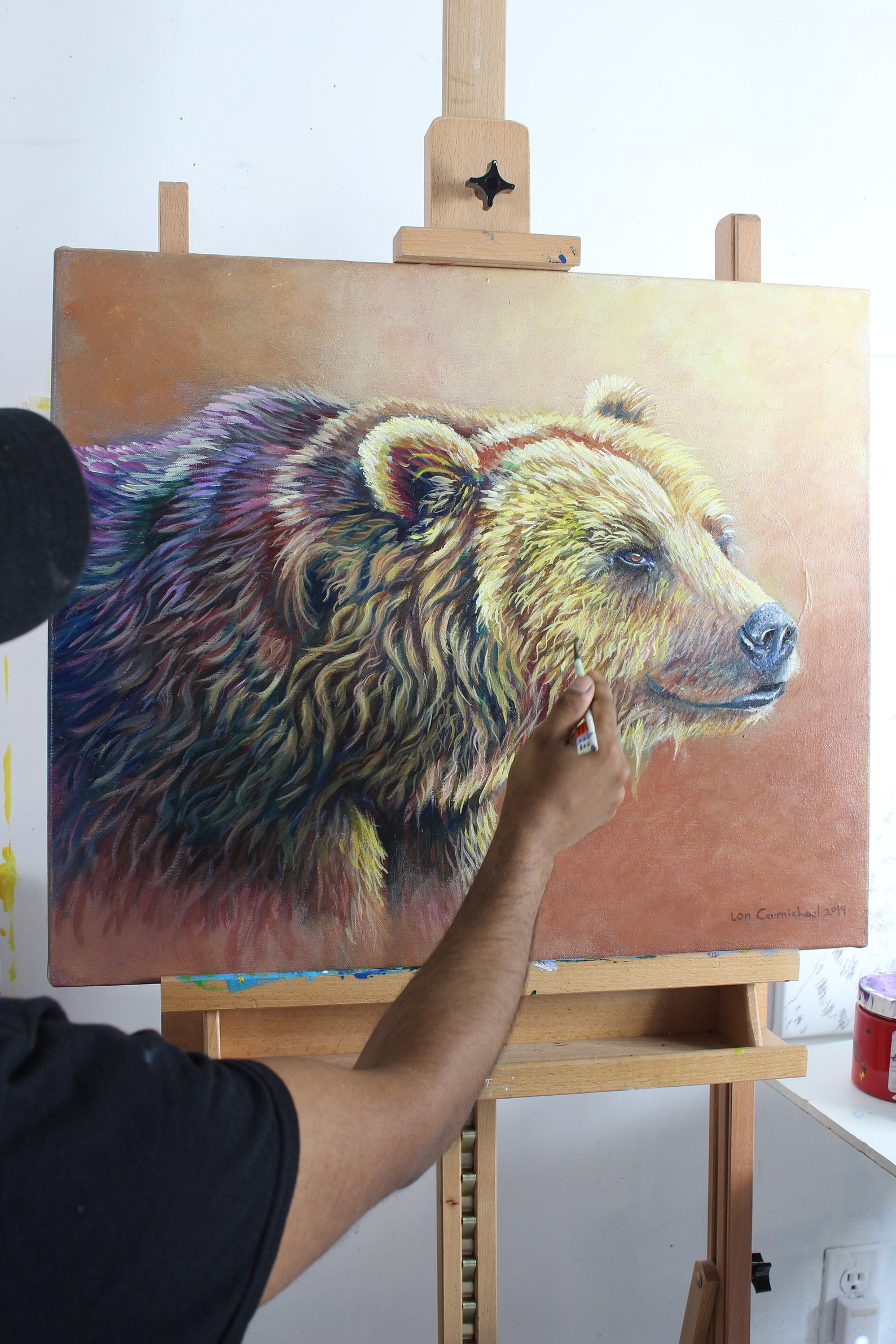 Arte del oso, Pintura del oso, Arte del oso, Arte de la pared del oso ...