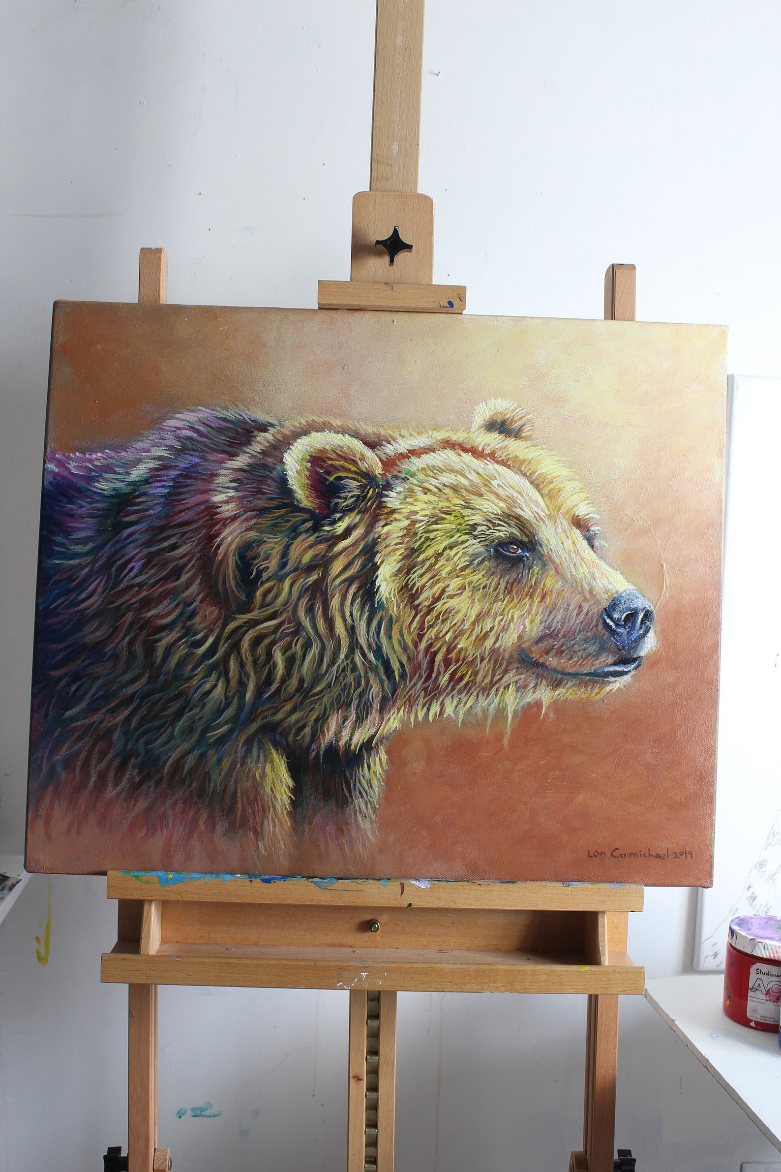 Arte del oso, Pintura del oso, Arte del oso, Arte de la pared del oso ...
