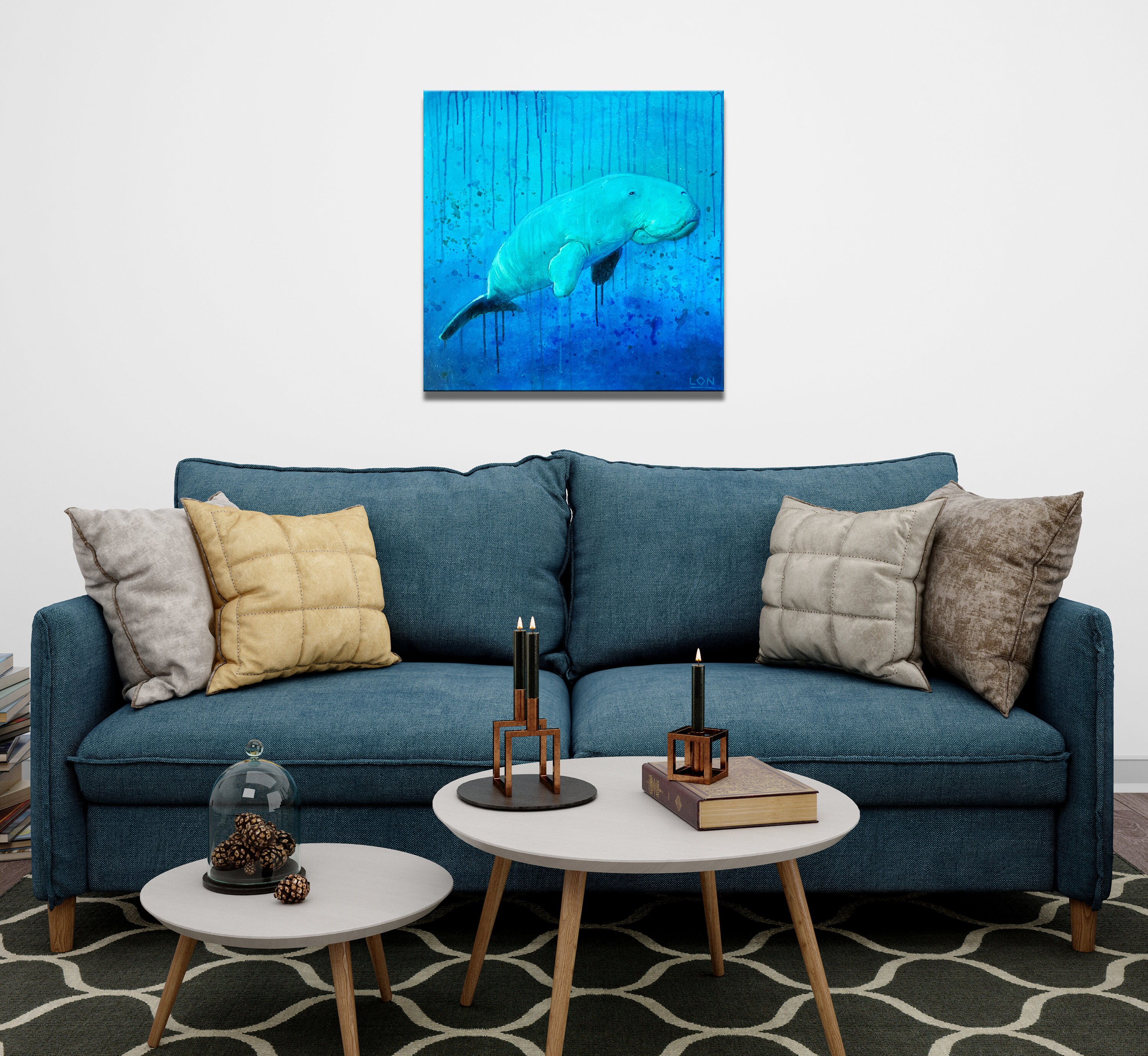 Dugong Art, Sea Art, Sealife Art, Marine Art, Dugong Art, Dugong ...