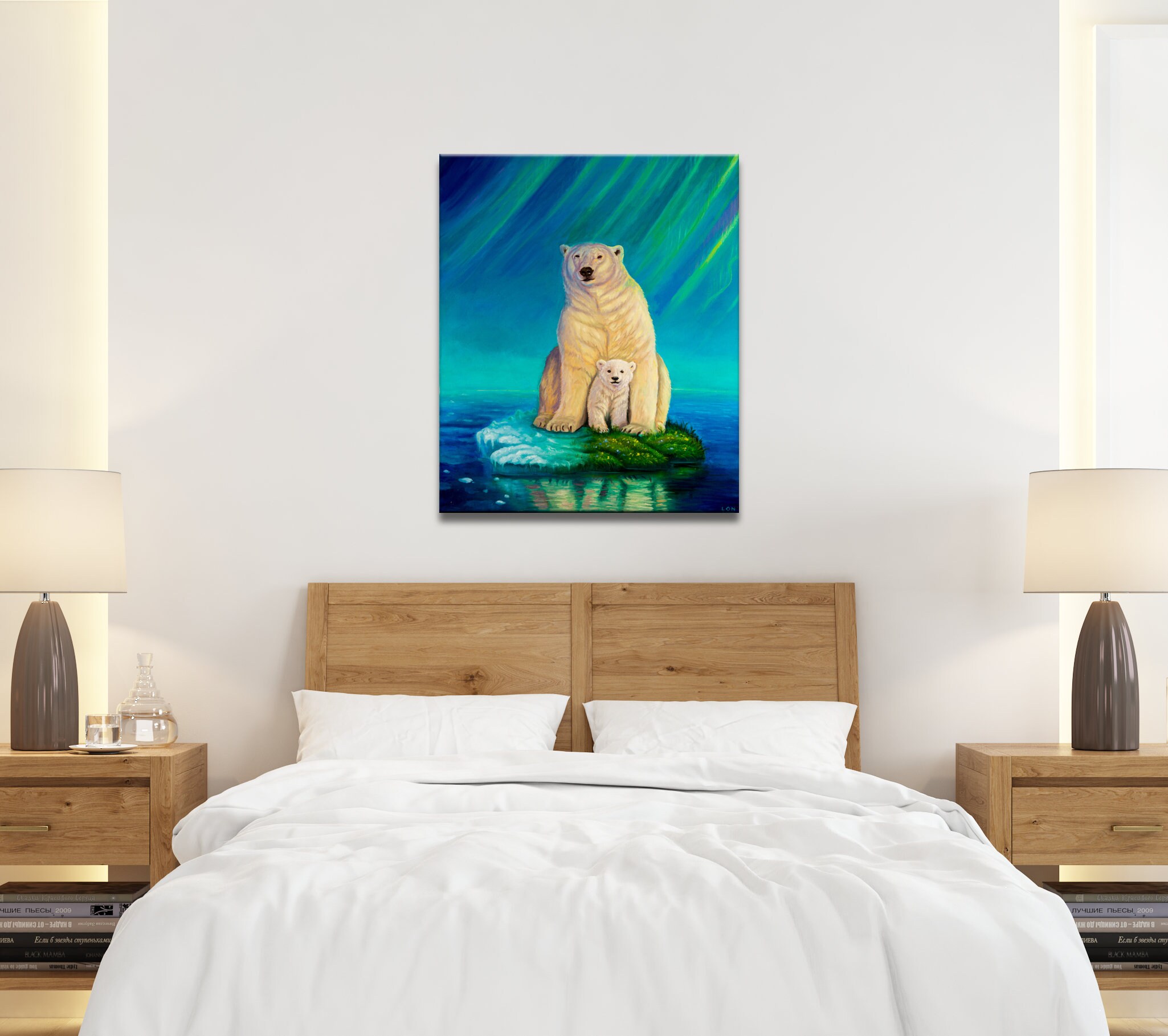 Polar Bear Art, Polar Bear Painting, Polar Bear Artwork, Polar Bear ...