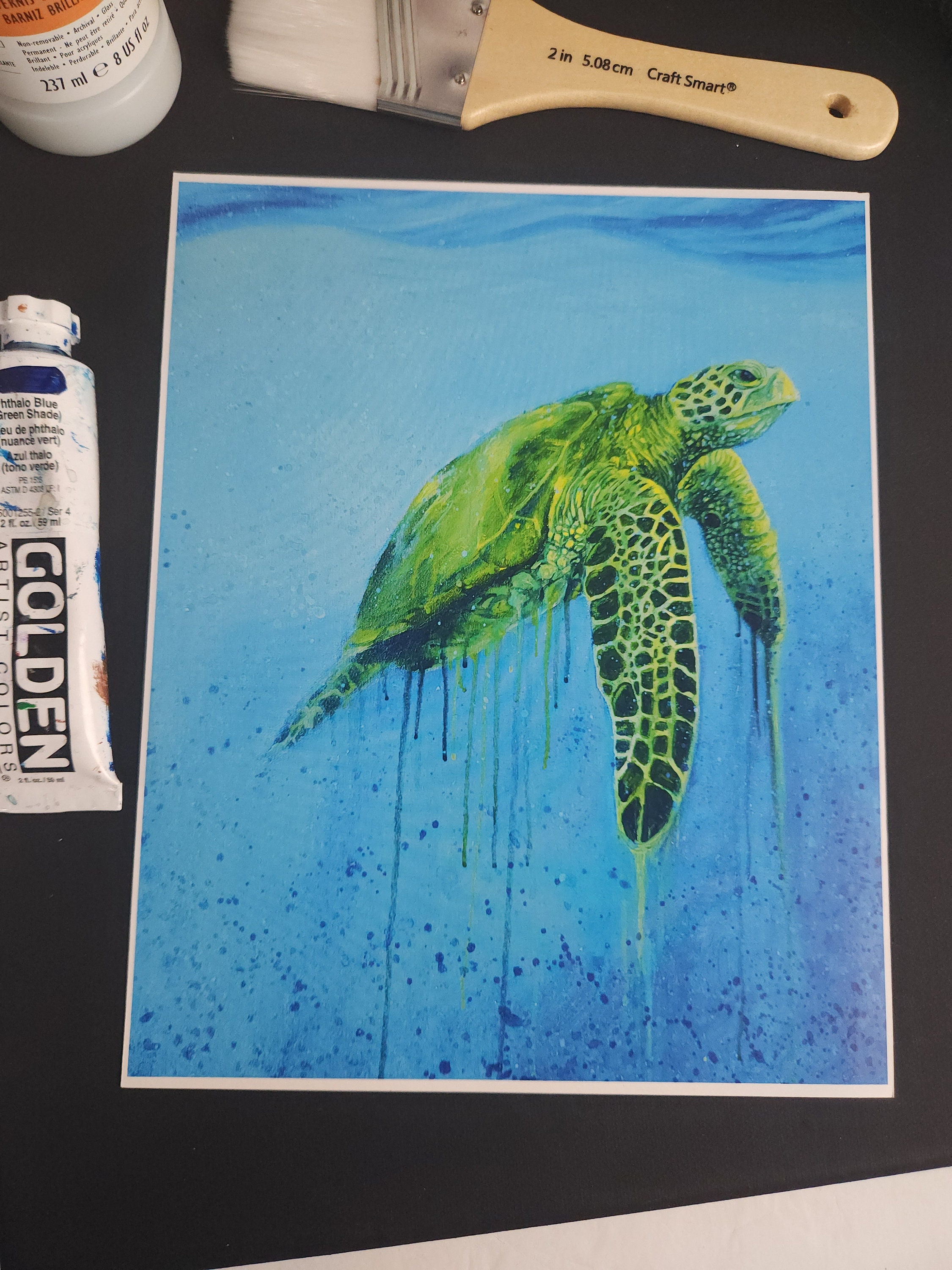 Sea Turtle Art, Sea Turtle Wall Art, Sea Turtle Decor, Reef Art, Beach ...