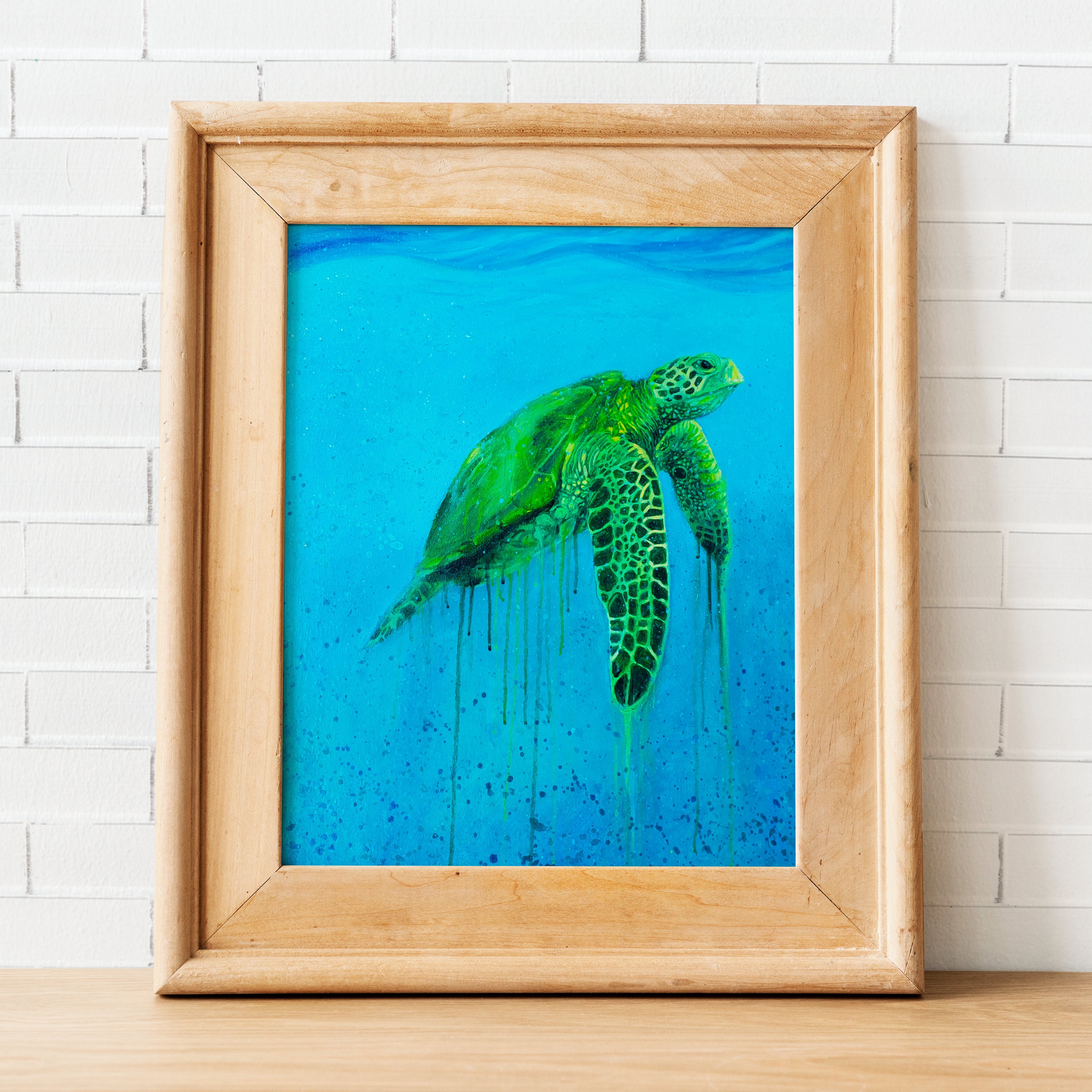 Sea Turtle Art, Sea Turtle Wall Art, Sea Turtle Decor, Reef Art, Beach ...