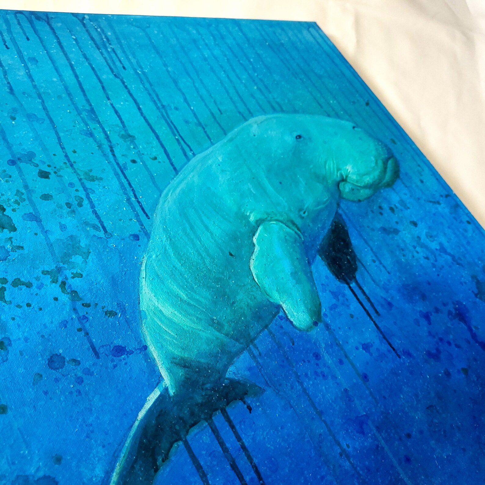 Dugong Art, Sea Art, Sealife Art, Marine Art, Dugong Art, Dugong ...