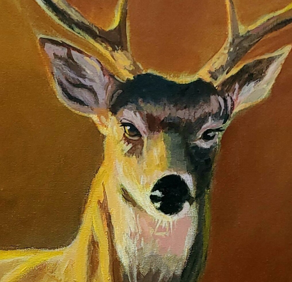 Hirsch Gemälde, Hirsch Kunst, Hirsch Kunstwerk, Hirsch Wandkunst ...