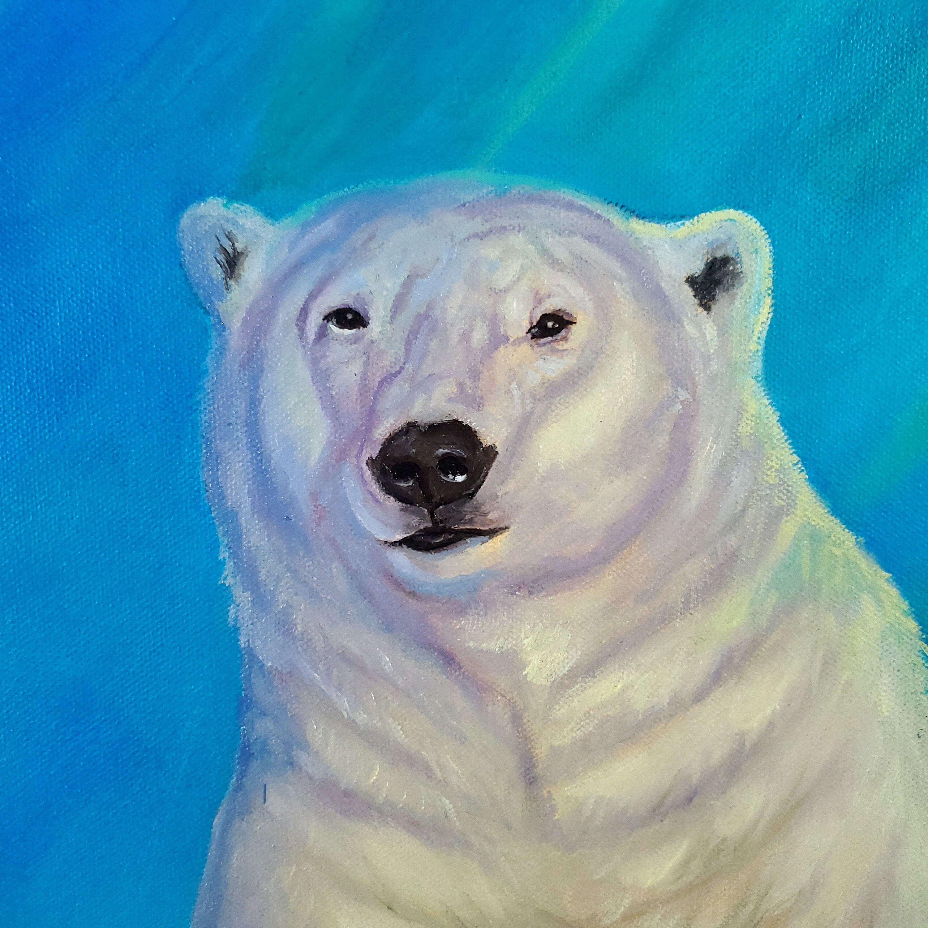 Polar Bear Art, Polar Bear Painting, Polar Bear Artwork, Polar Bear ...