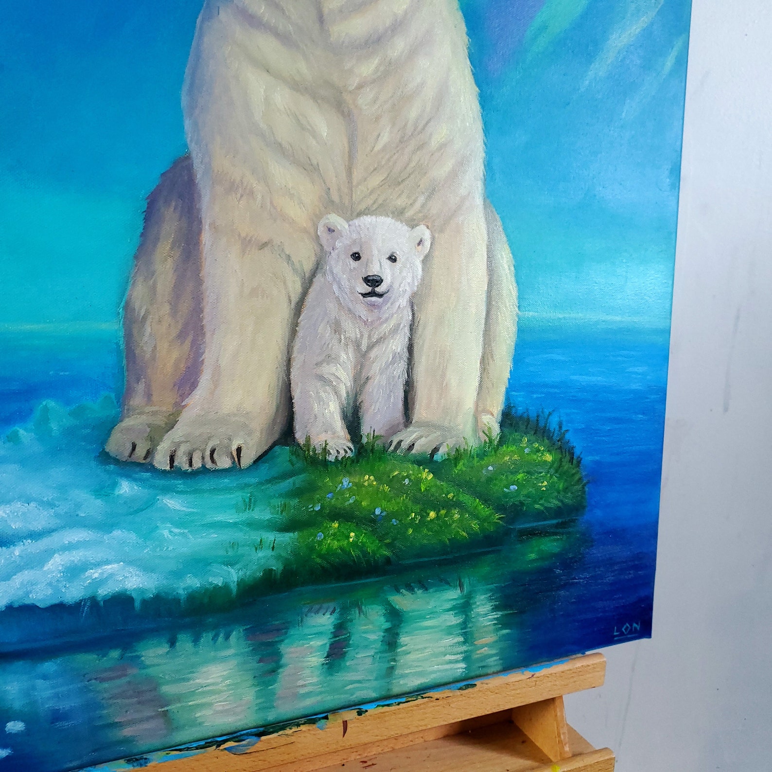 Polar Bear Art, Polar Bear Painting, Polar Bear Artwork, Polar Bear ...