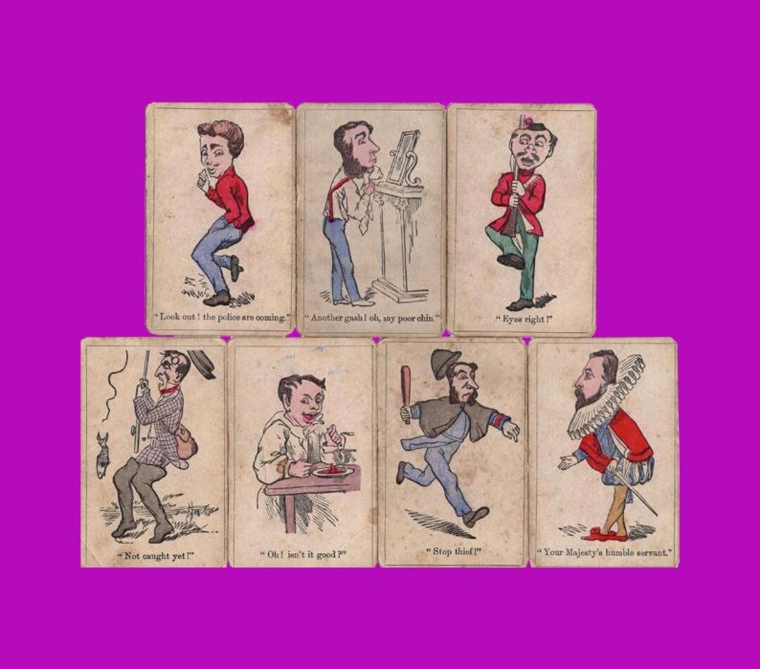 Lot of 7 Antique Late 1800s Jaques Snap Playing Cards - Over 125 Years ...