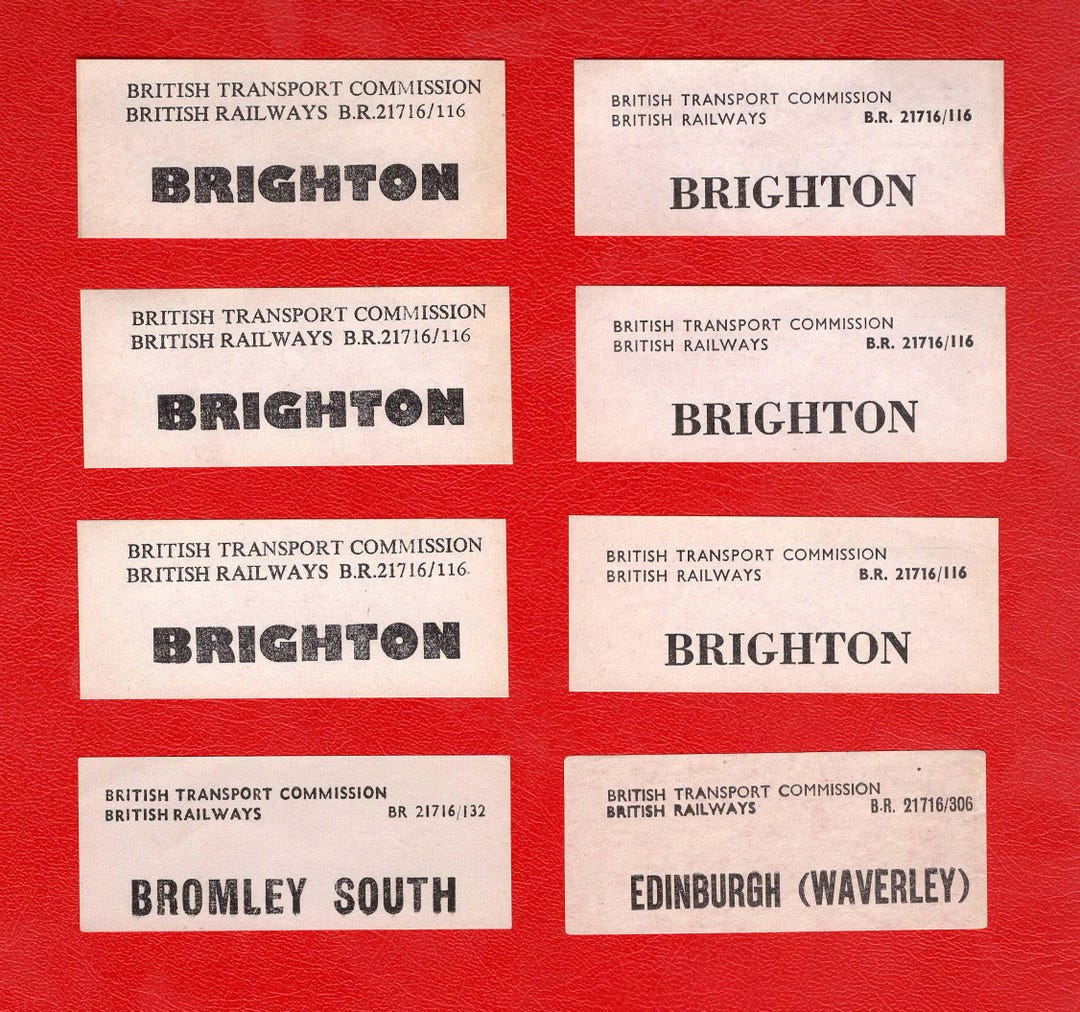 Lot of 8 Genuine Circa 1930s British Transport Commission Railways ...