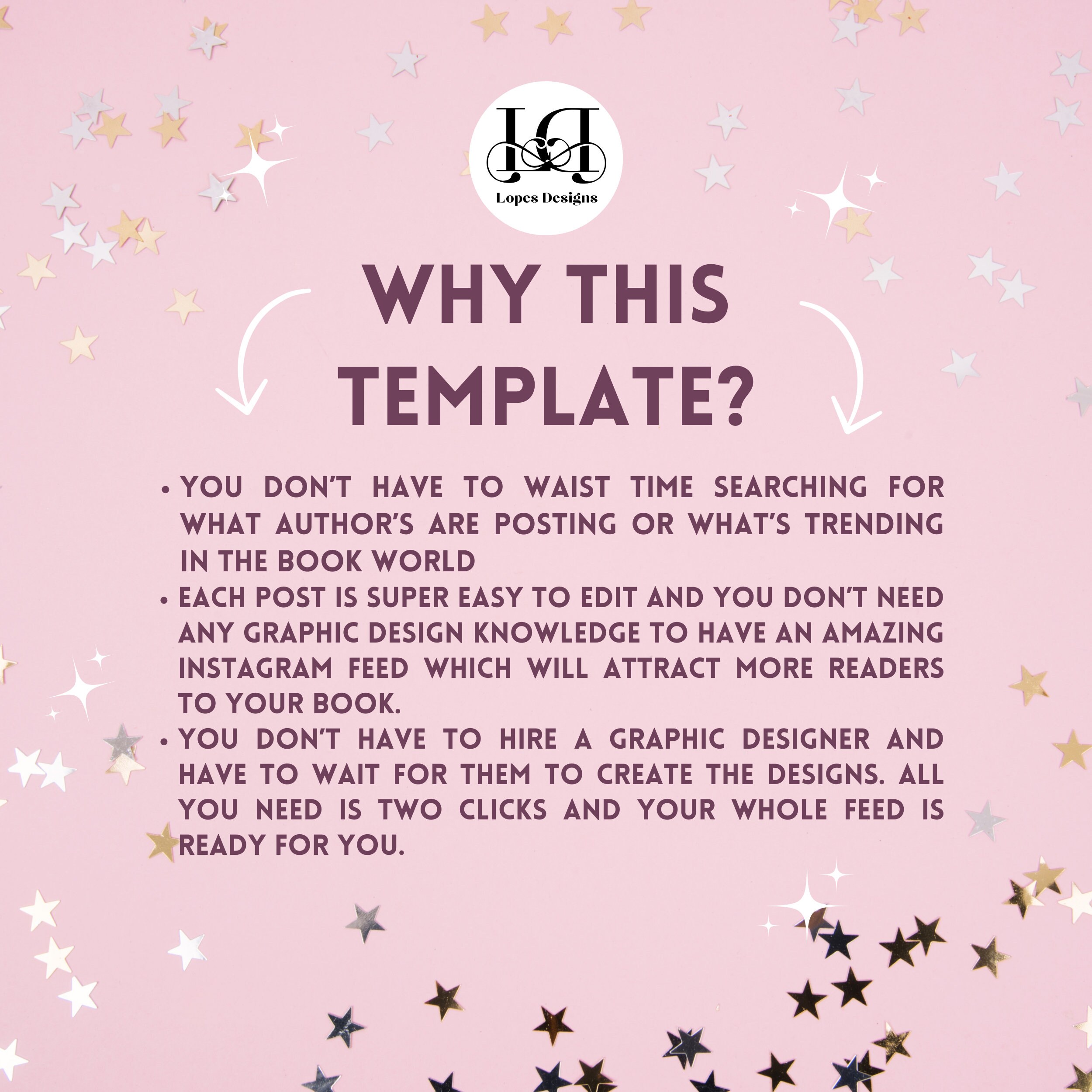 40 Instagram Post Canva Templates for Independent Authors Valentine's ...