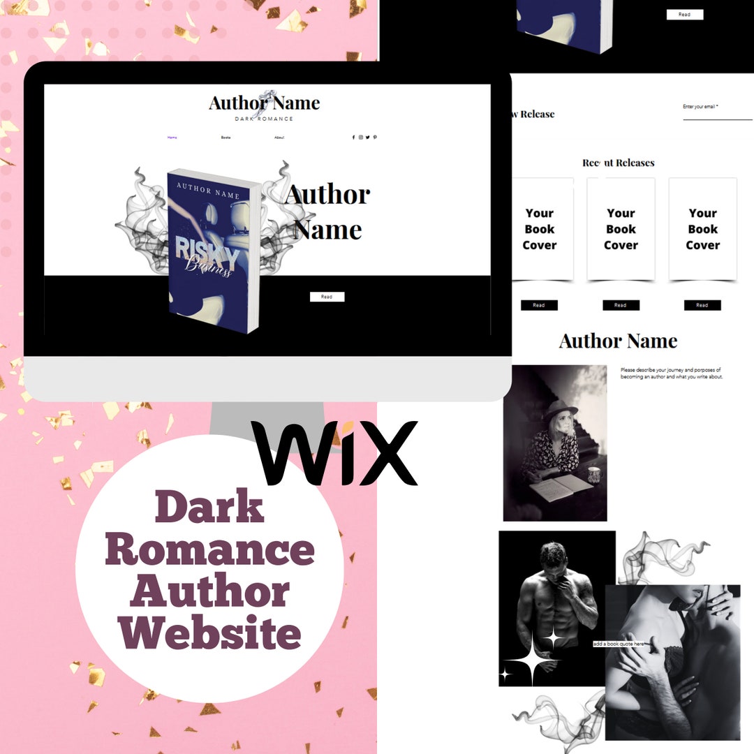 Wix Website Template for Dark Romance Authors Premade Website Template ...