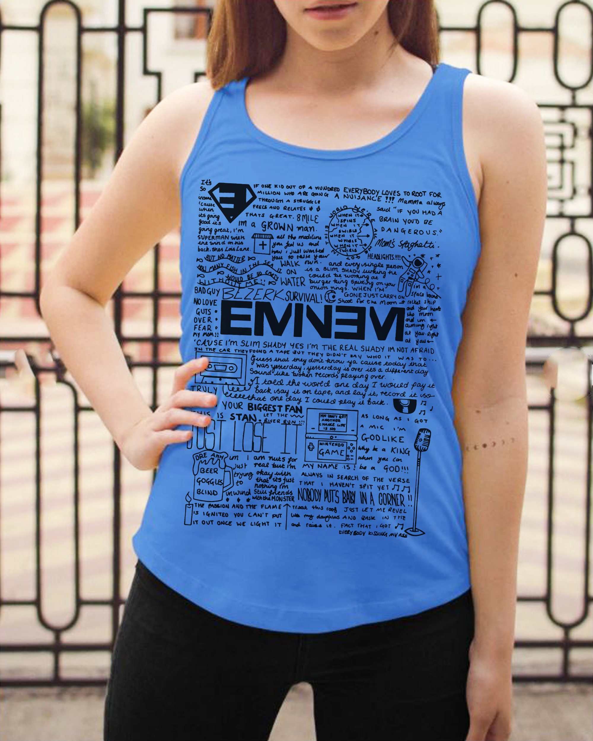 Eminem Eminem Women's Ideal Racerback Tank Eminem | Etsy