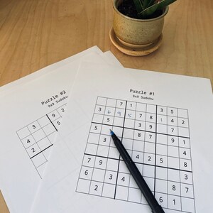 100 Sudoku Puzzles! Download and Print for Hours of Brain Fun. - Etsy