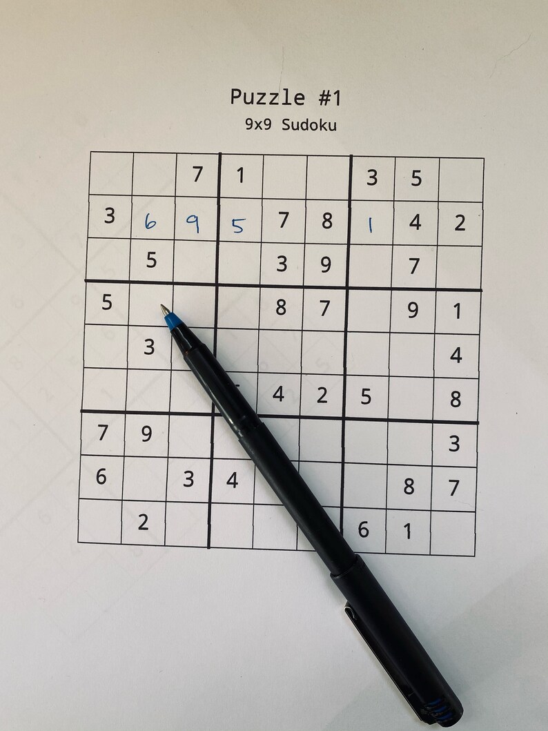100 Sudoku Puzzles! Download and Print for Hours of Brain Fun. - Etsy