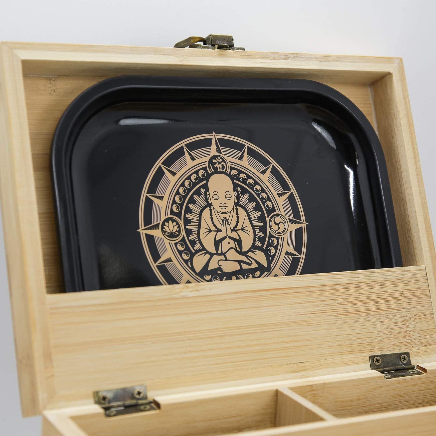 Buddha Stash Box- Inhale/exhale Stash Box Combo | Premium - 4 3/8” Full ...