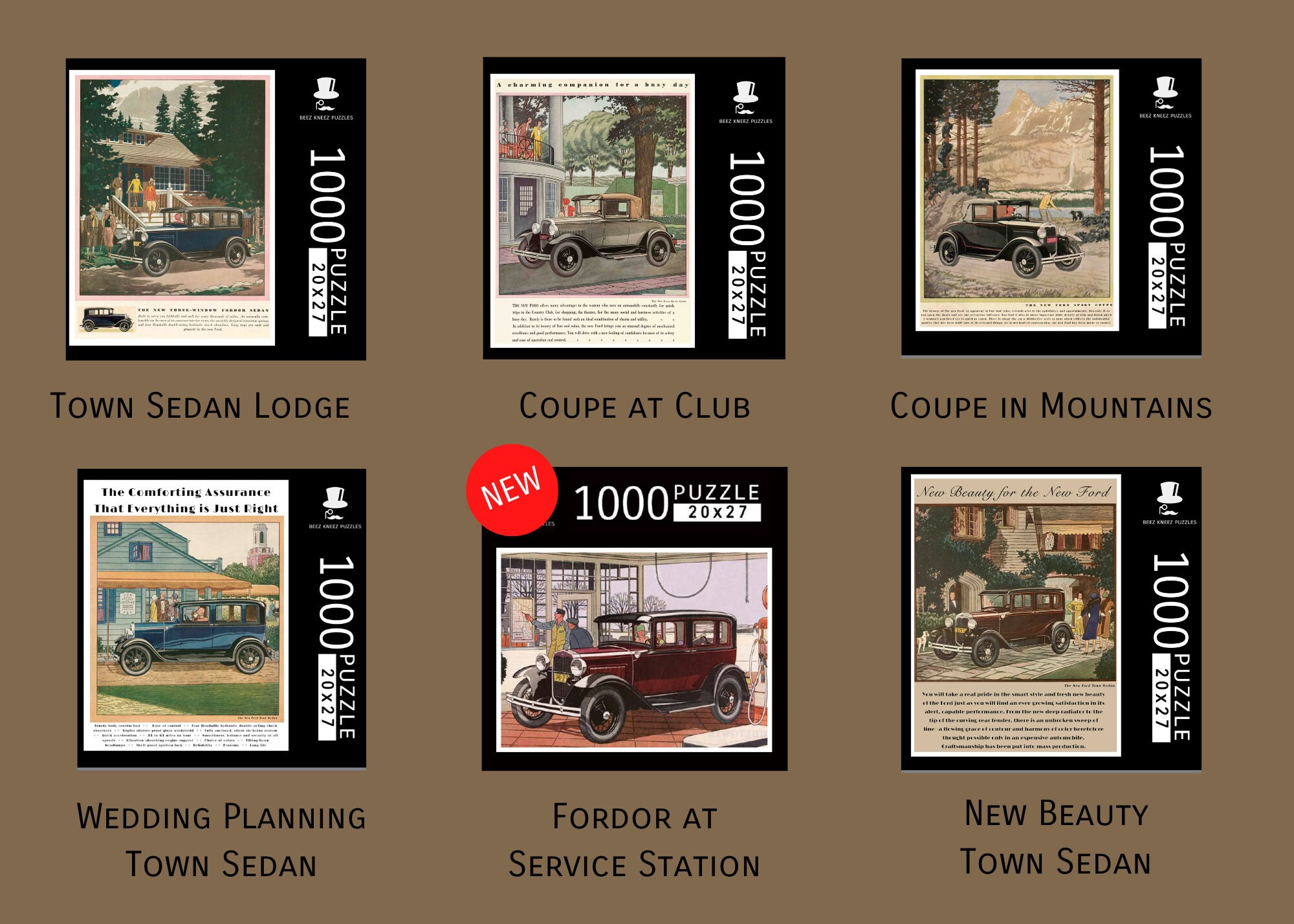Model A Ford Ad Puzzles 15 Different Design Options - Etsy