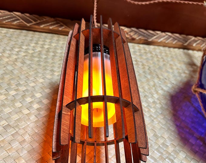 Modern Tiki Lamp Mid Century Style for Tiki Bar or Tropical Escape - Etsy