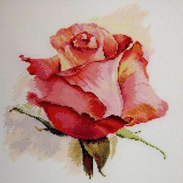 Rose Cross Stitch - Etsy