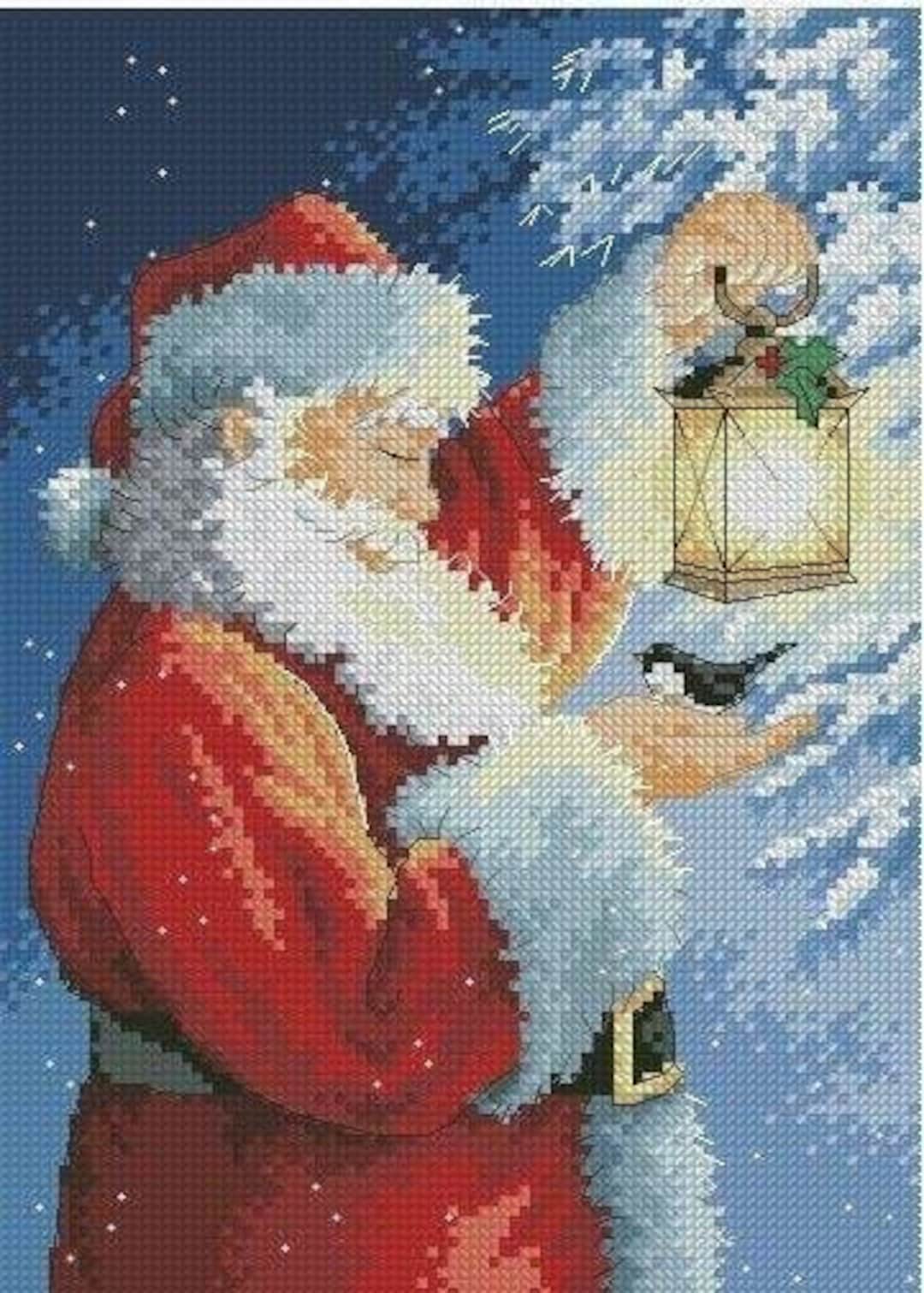 Santa Clause Cross Stitch Pattern, New Year Cross Stitch Pattern, New ...