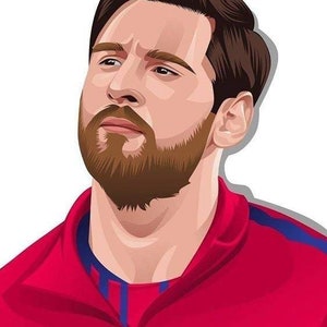 Messi Cross Stitch Pattern, Lionel Messi Cross Stitch, Messi Portrait ...