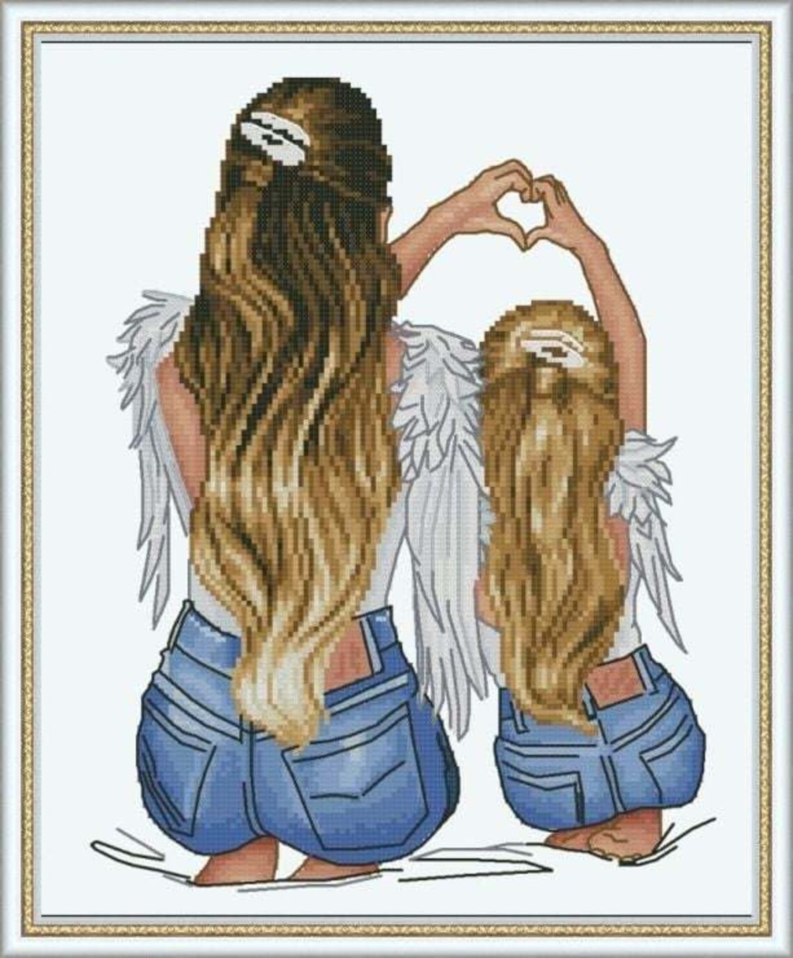 Mother and Daughter Cross Stitch Pattern Love Cross Stitch - Etsy