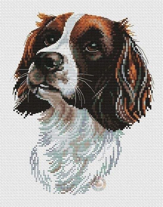 Dog Cross Stitch Pattern, Puppy Cross Stitch Pattern, Dog Portrait ...