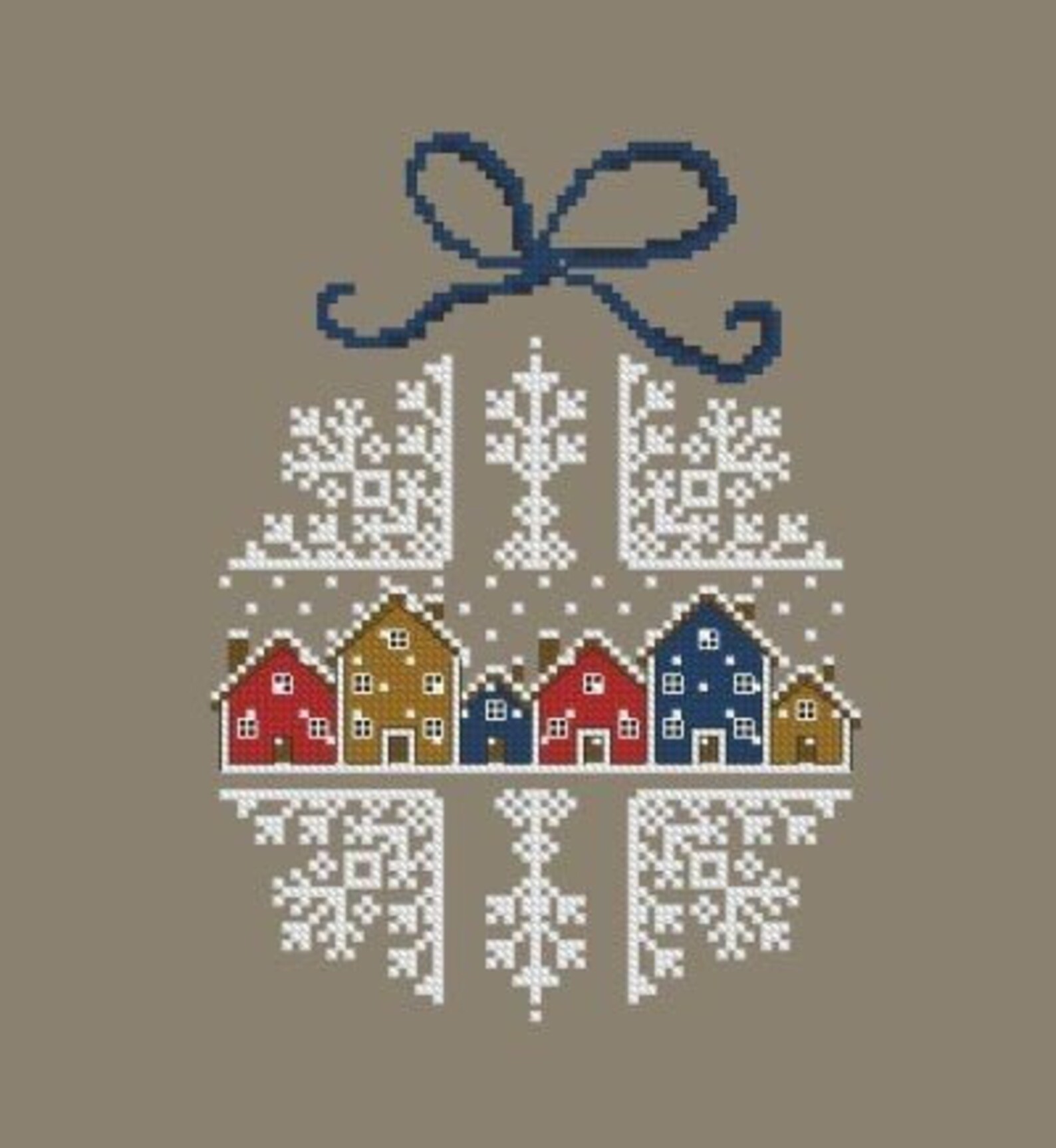 Snowflake Cross Stitch Pattern, Children in Snow Cross Stitch Pattern ...