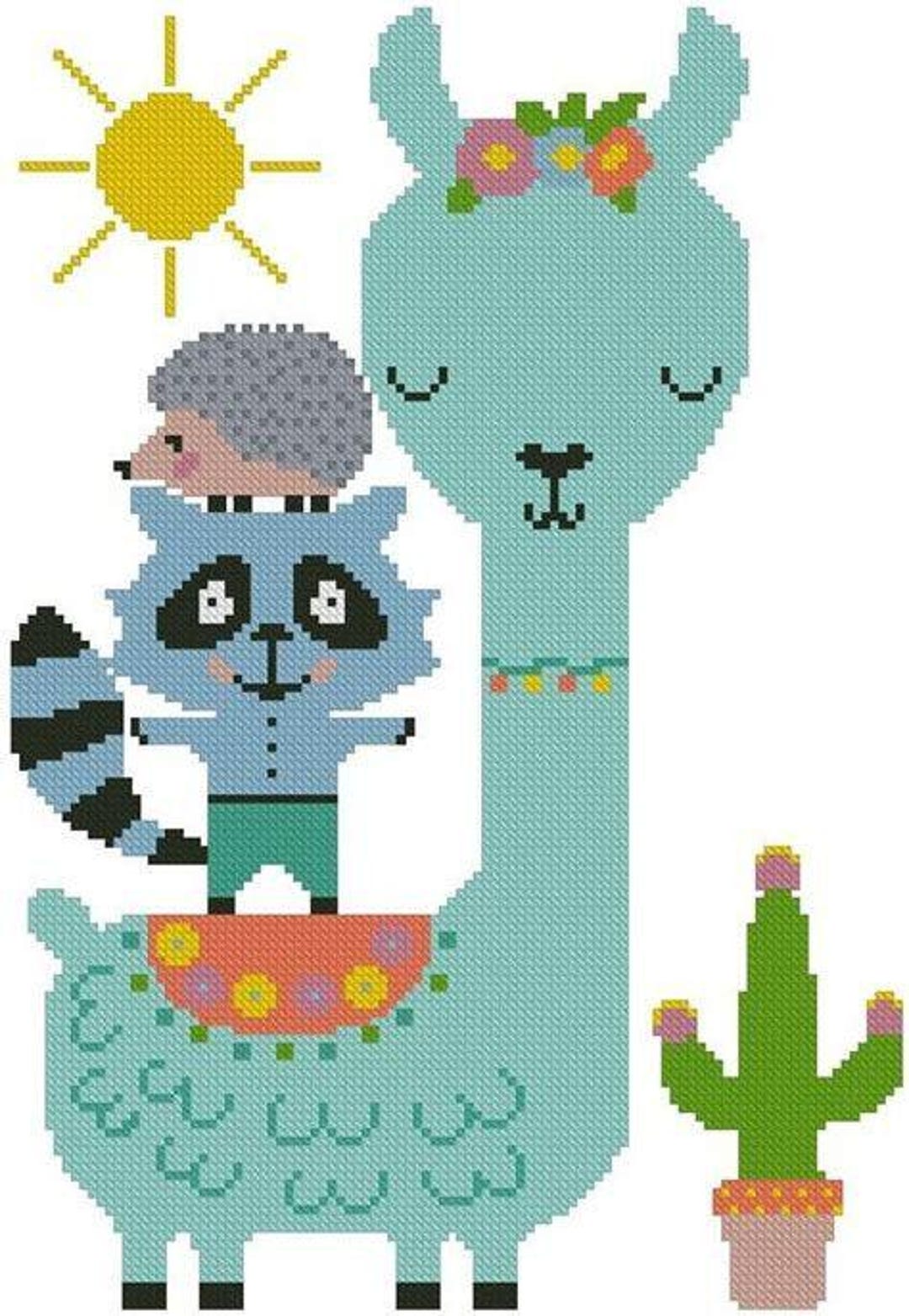 Cute Baby Animals Cross Stitch Patten, Kids' Room Cross Stitch, Easy ...