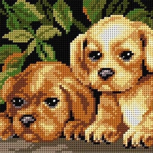 Puppies Cross Stitch Pattern, Little Dogs Cross Stitch Pattern, Animal ...