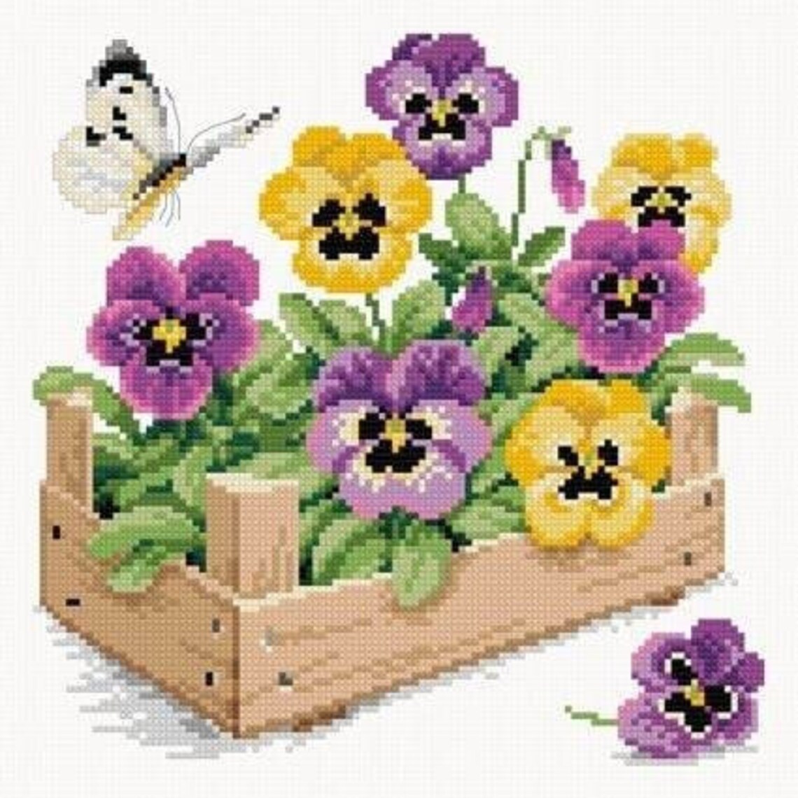 Flowers Cross Stitch Pattern, Spring Flowers Cross Stitch Pattern - Etsy