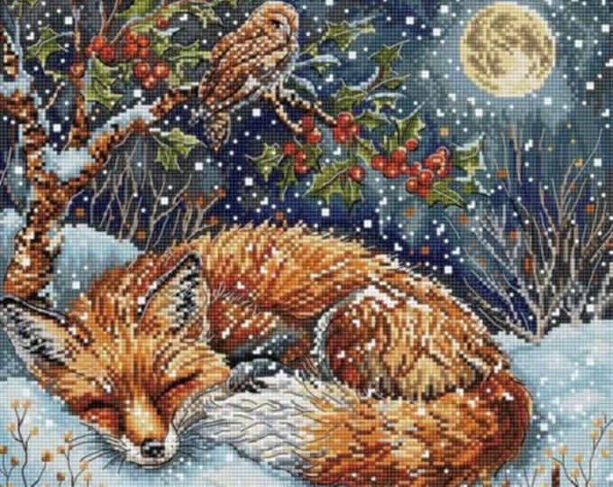 Winter Fox Cross Stitch Pattern. Instant PDF Download. 60k Stitches ...