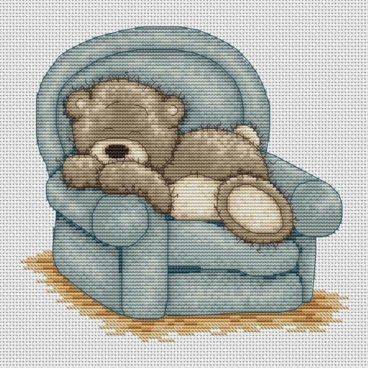 Teddy Bear Cross Stitch Pattern - Etsy