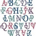 English Alphabet Cross Stitch Pattern, Coloured Alphabet Cross Stitch ...