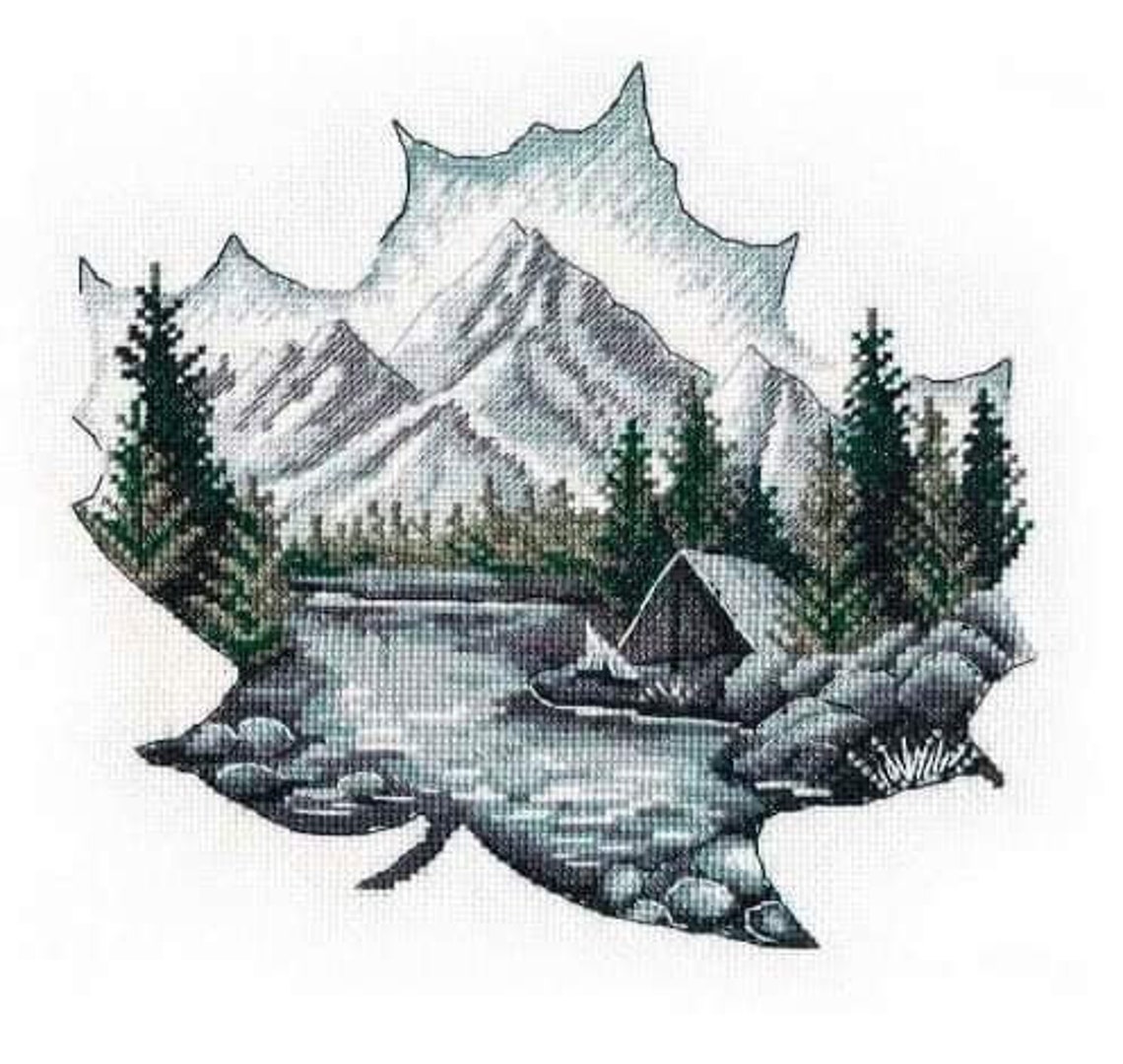 Winter Cross Stich Pattern, Nature Cross Stitch, Beautiful Landscape ...