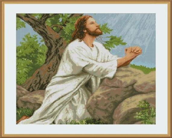 Jesus Cross Stich Pattern ,jesus Digital Cross Stitch PDF Pattern - Etsy