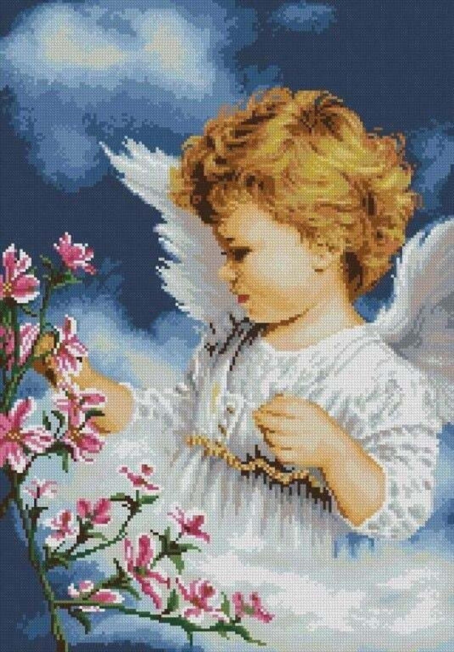 Angel Cross Stitch Pattern Little Angel Cross Stitch Little - Etsy