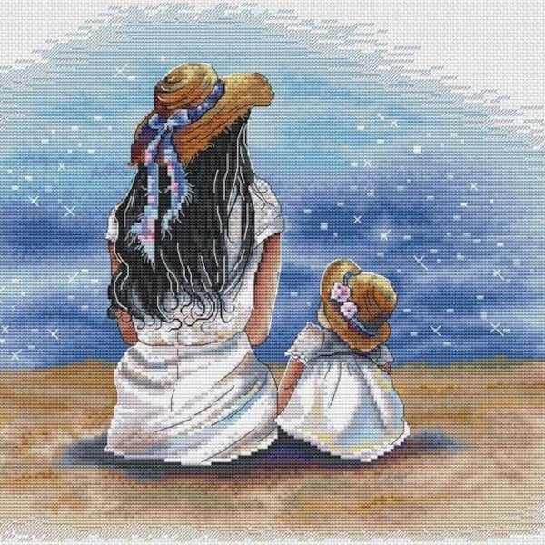 Mother and Daughter Cross Stitch Patterns - Etsy