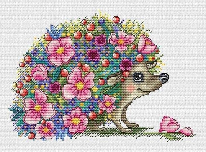 Hedgehog Cross Stitch Pattern, Animal Cross Stitch Pattern, Hedgehog ...