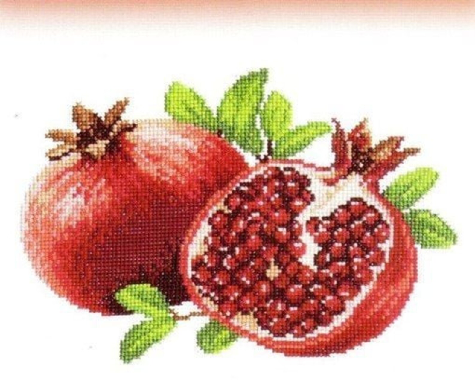 Pomegranate Cross Stitch Pattern, Fruit Cross Stitch Pattern - Etsy