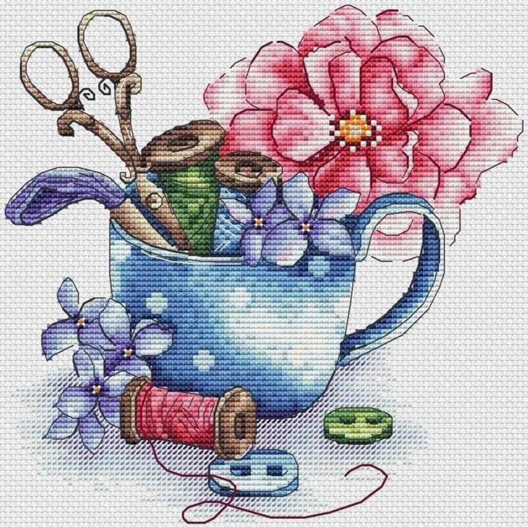 Stitching Accessories Cross Stitch Pattern, Flowers Cross Stitch ...