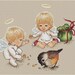 Angels Cross Stitch Pattern, Little Baby Angels and Bird Cross Stitch ...