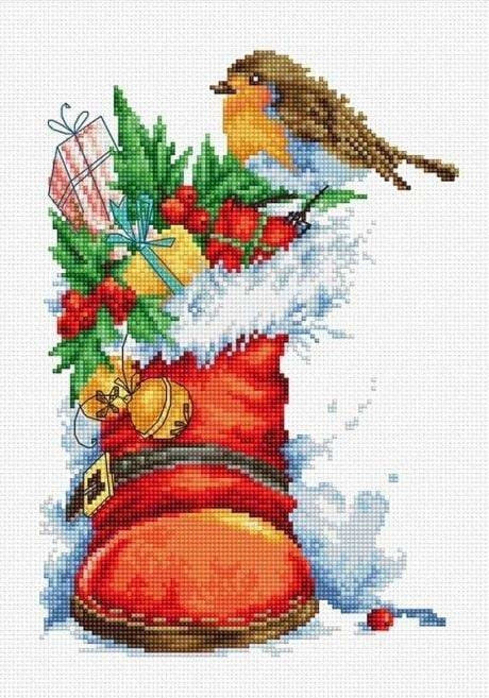 Christmas Cross Stitch Pattern, New Year Cross Stitch Pattern, New Year ...