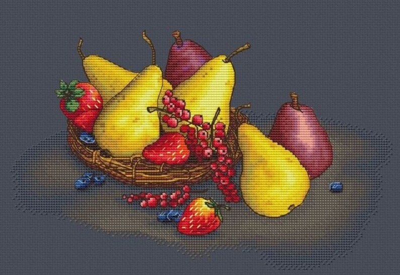 Fruit Cross Stitch Pattern, Still Life Cross Stitch Pattern - Etsy