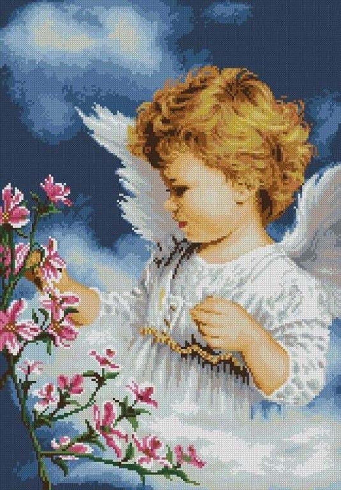 Angel Cross Stitch Pattern Little Angel Cross Stitch Little - Etsy