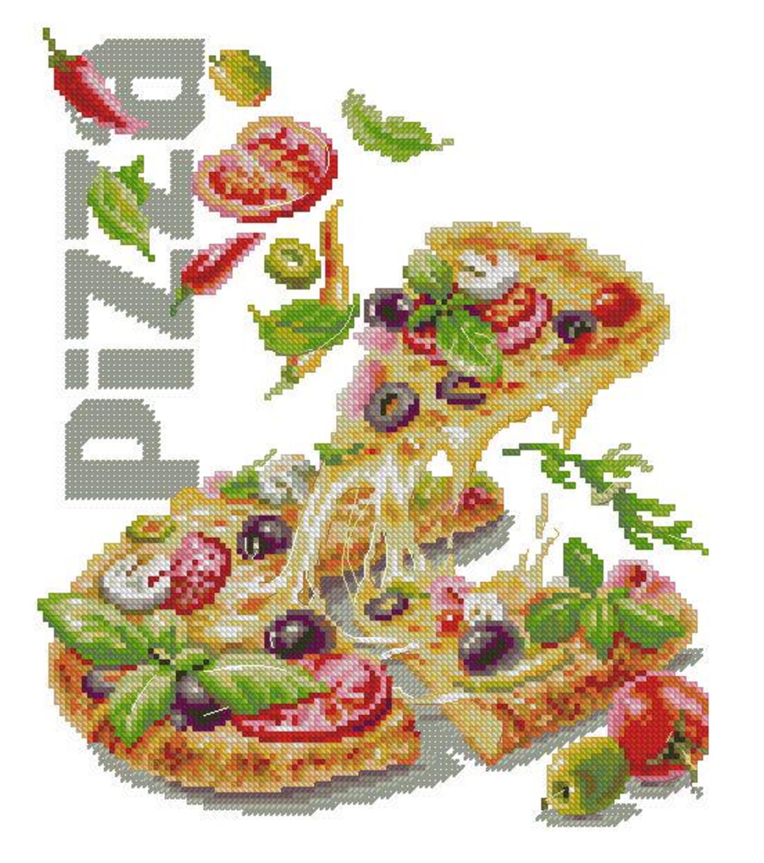 Pizza Cross Stitch Pattern, Cross Stitch for Pizza Lovers - Etsy