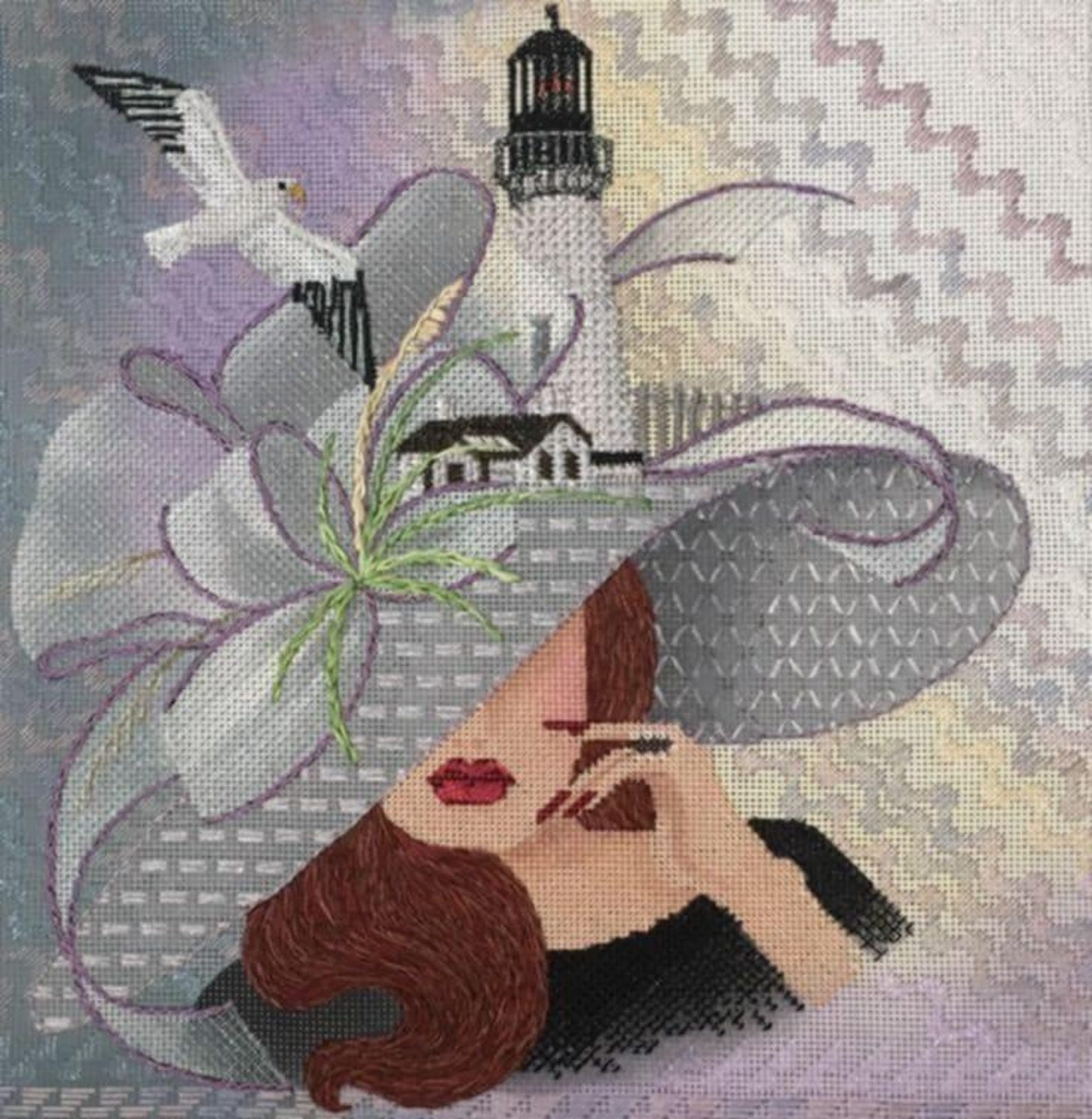 Woman Cross Stitch Pattern, Woman Portrait Cross Stitch, Vintage Woman ...