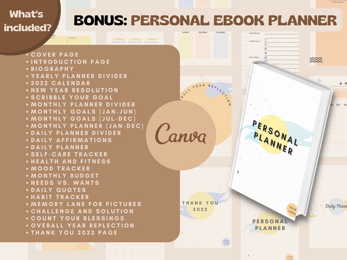 Calendar Bundle Pack 2022 2023 2024 2025 2026 Printable and - Etsy