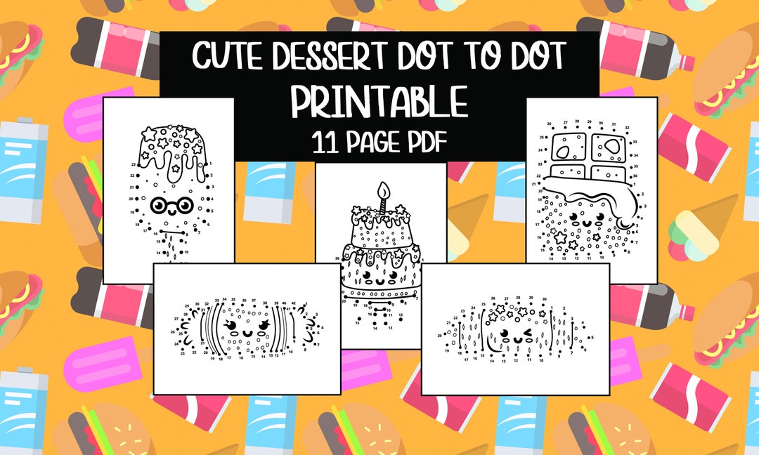 Druckbare süße Desserts Punkt zu Punkt Arbeitsblätter 11 - Etsy.de Druckbare süße Desserts Punkt zu Punkt Arbeitsblätter 11 - Etsy.de