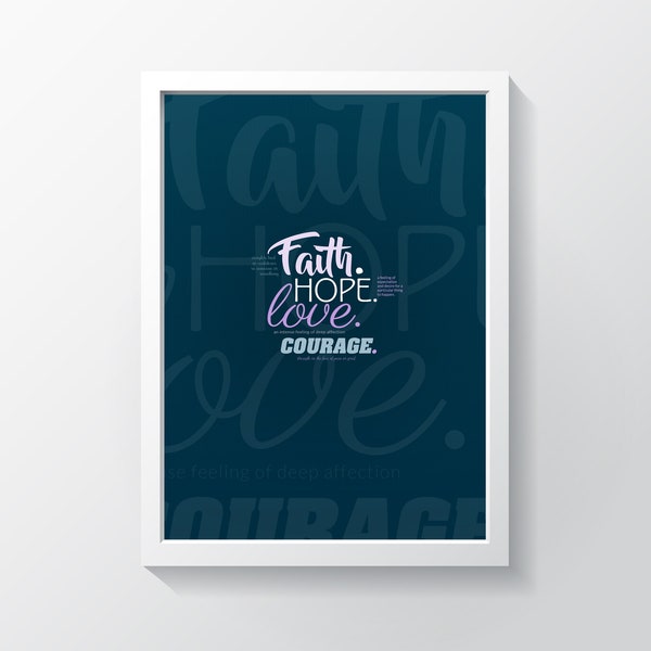 Courage Poster - Etsy