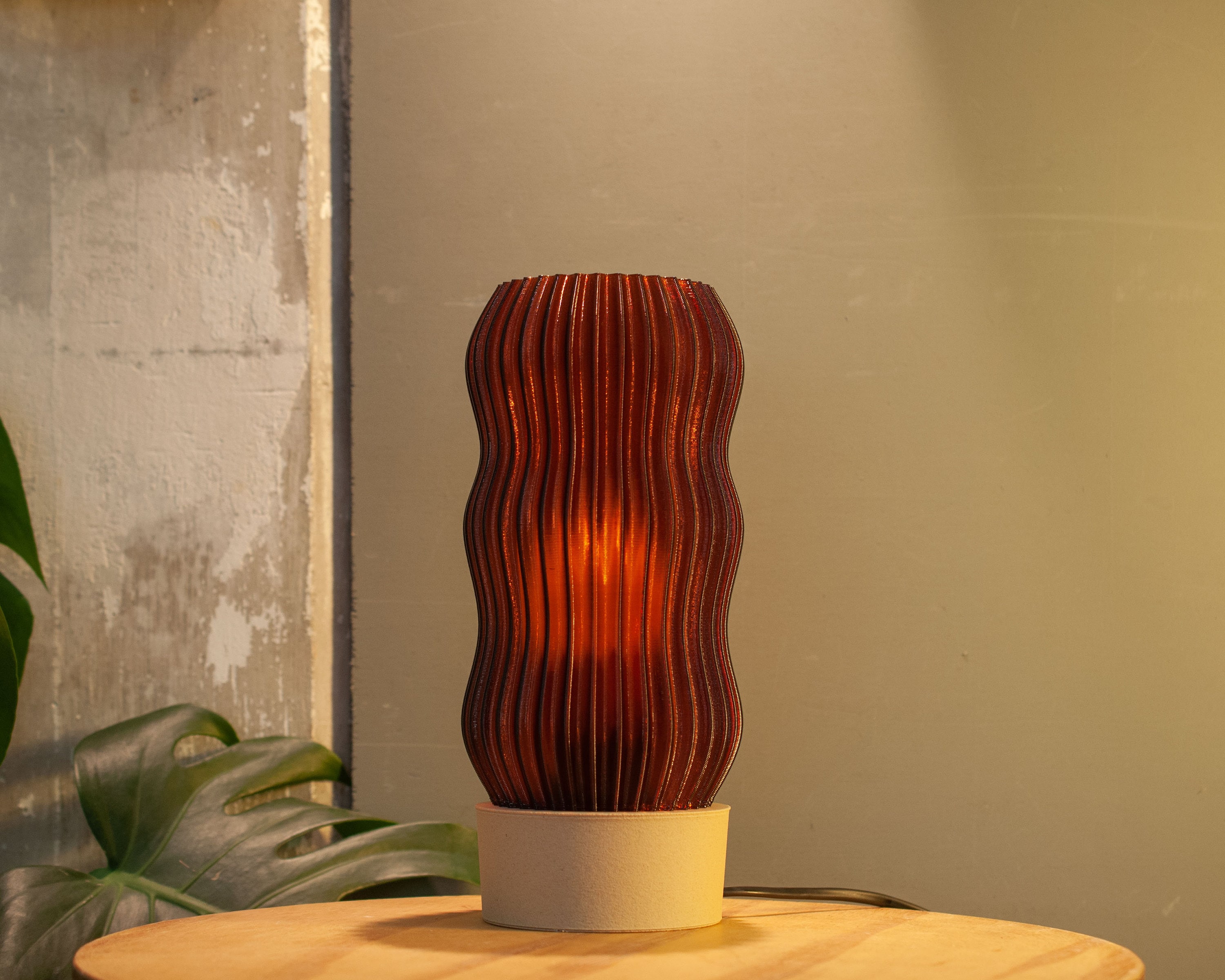 Wavy X AMBER Table Lamp Retro Minimal Design E27 E26 A19 - Etsy UK