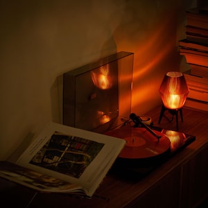 KERO - Space Age Table Lamp | Warm Amber Light | Recycled Plastic ...